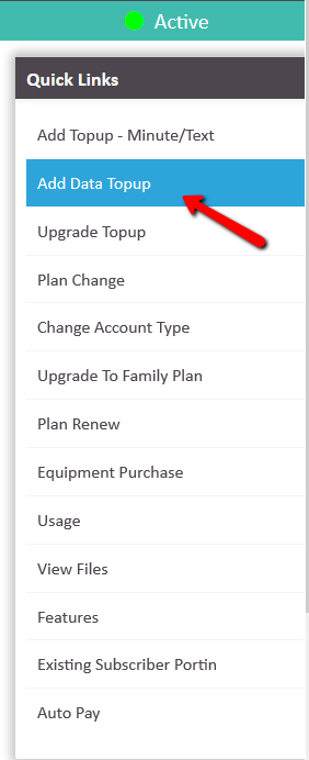 How do I add Data topup on the account? – User Guide